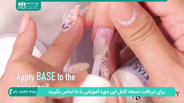 فرنچ کردن ناخن طبیعی و کوتاه نماشا
